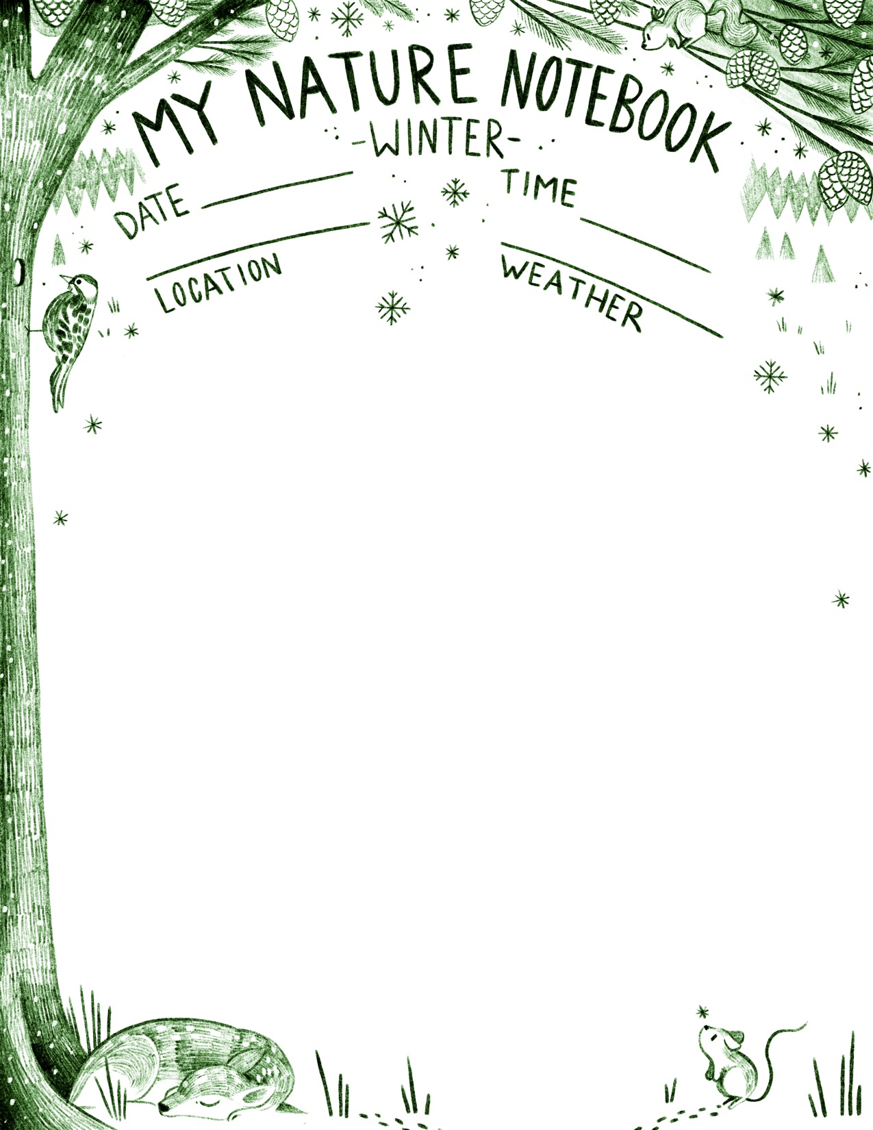 Winter Nature Notebook - NWF Green Hour